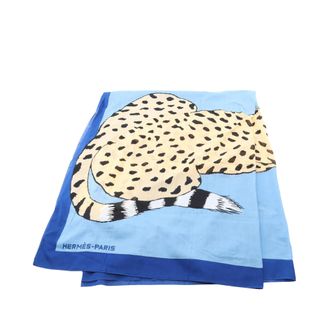 Herm&egrave;s Printed Pareo Stall Leopard Cotton