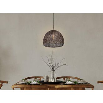 Trio Leuchten Vintage Pendelleuchte kamara aus Metallgeflecht in Altmessing, ø 36cm