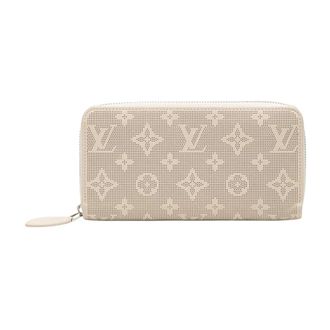 Louis Vuitton Portefeuille zipp&eacute; en cuir pr&eacute;-poss&eacute;d&eacute; - Femme - Pre-owned - Beige - Taille: ONE Size