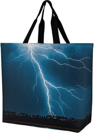 Generic &Eacute;clairs, Orages Sac A Main Femme L&eacute;ger Sacs R&eacute;utilisable Sac Fourre-Tout Pour Gym Travail Shopping