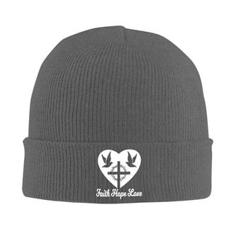 Generic Espoir, Foi, Amour, Famille Unisex Skull Cap L&eacute;ger Watch Cap Confortable Bonnets Hiver pour Course &Agrave; Pied Sport Randonn&eacute;e