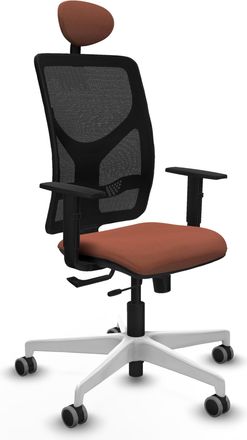 Piqueras y Crespo Schreibtischstuhl mit Armlehnen und hoher R&uuml;ckenlehne, h&ouml;henverstellbare Lendenwirbelst&uuml;tze und festes Kopfteil, ausgestattet mit Syncro/Traslack und 