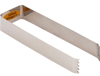 NKlaus Kohlezange Stahl 13x4cm Räucherzubehör für Räucherkohle Grillzange Shishazange 15010