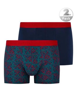Bruno Banani Herren Unterw&auml;sche blau Baumwolle gemustert