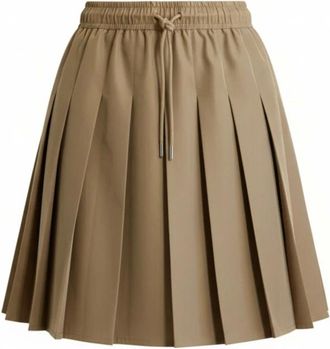 Moncler Femme, Jupes, Beige, Taille: 38 FR Pleated Mini Skirt