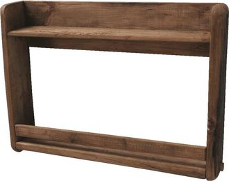 Meinposten Regal Wandregal K&uuml;chenregal massiv Holzregal braun recyceltes Holz 69x49 cm