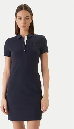 GANT Kleid f&uuml;r den Alltag 4201468 Dunkelblau Slim Fit