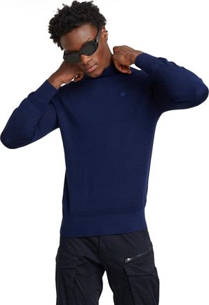 G-Star G-Star Herren Premium Core Mock Neck Knitted Pullover, Blau (Imperial Blue D25175-D847-1305), S