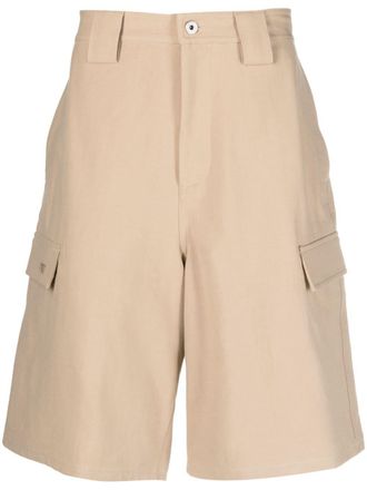 Off-white short cargo &agrave; logo brod&eacute; - Tons neutres