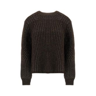 Herno Pullover aus gek&auml;mmter- geblasener Alpakawolle - - Knitwear - Damen - Braun - L