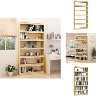 vidaXL Vidaxl - Bibliothèque/Séparateur de pièce 100x30x200 cm pin massif - Bibliothèque - Étagère - Meuble De Salon - Mobilier Intérieur - Séparation Pièce