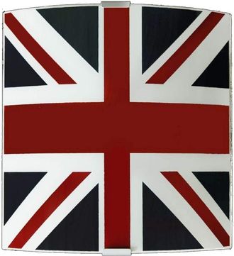 Lumicom Uk flag applique 26X26 vetro 1X E27