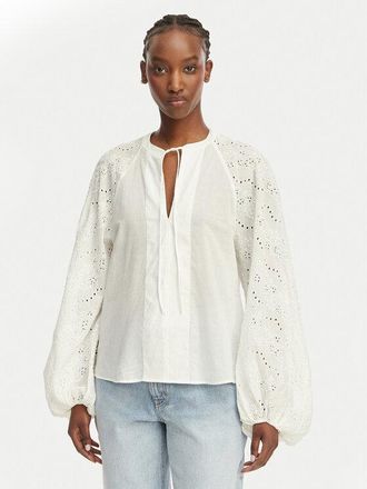 HUGO BOSS Bluse Belvast 50559073 Wei&szlig; Regular Fit
