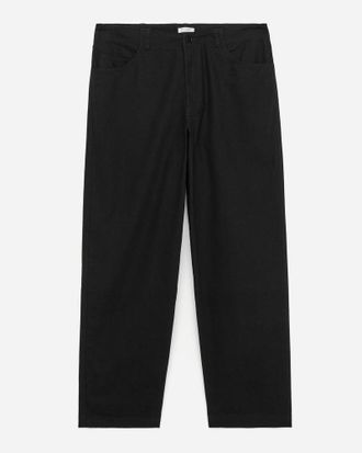 Arket Gerade Geschnittene Chino Aus Baumwolle -Schwarz