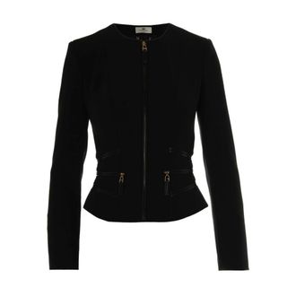 Elisabetta Franchi Schwarze Jacke Oberbekleidung Aw25 - - Knitwear - Damen - Schwarzk - M