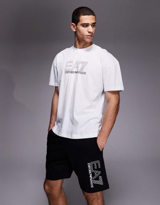 Emporio Armani Armani - EA7 - Train Visibility - Short densemble &agrave; logo - Noir