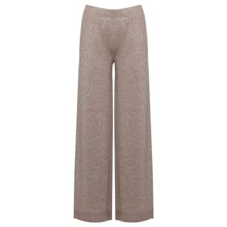 D.exterior Weite Hose - - Trousers - Damen - Beige - S