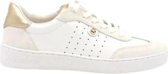 Michael Kors Femme, Chaussures, Blanc, Taille: 36 EU Scotty Leather Baskets