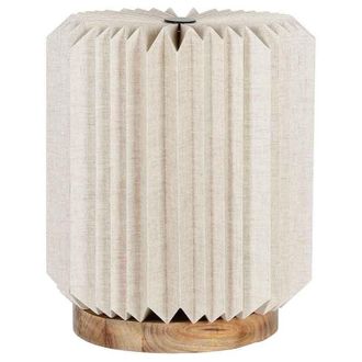 C&ocirc;t&eacute; Table Cote Table - Lampe &agrave; poser Fontelo manguier papier lin cr&egrave;me 39x45cm