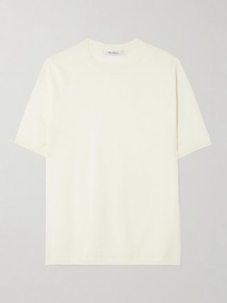 Max Mara Pull À Manches Courtes En Laine Gerico - Blanc