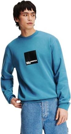 Karl Lagerfeld Karl Lagerfeld Jeans, Homme, Sweat À Logo Box, Coupe Régulière, Bleu, M