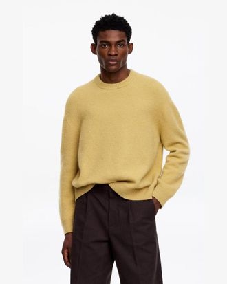 Arket Pullover Aus Alpaka- Und Merinowolle -Gelb