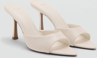 Mango Sandales pointues &agrave; talon &eacute;cru - Femme - 35 - MANGO