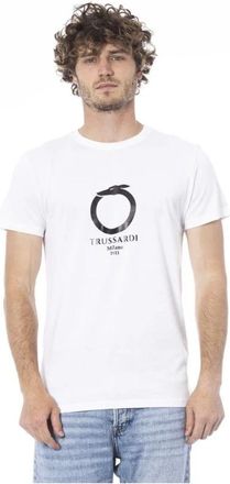 Trussardi Kurzarm-T-Shirt mit Rundhalsausschnitt - - Tops - Herren - Wei&szlig; - M