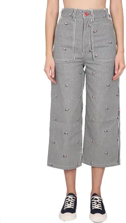 Kenzo Cropped Fit Denim Jeans - Blue