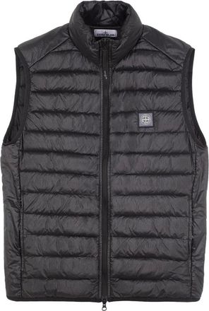 Stone Island Homme, Vestes, Noir, Taille: L Loom Woven Chambers R-Nylon Down-TC