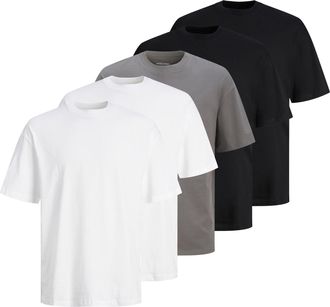 Jack & Jones Jjhugo Loose Tee Ss Crew Neck 5Pk Mp
