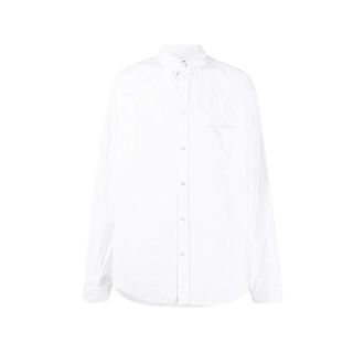 Balenciaga Cocoon Fit Popeline Hemd - - Blouses & Shirts - Damen - Wei&szlig; - S