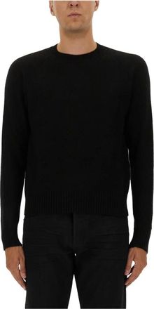 Tom Ford Homme, Pulls, Noir, Taille: L Pull ras du cou en cachemire