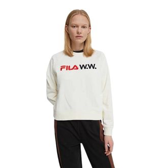 Wood Wood Femme, Sweatshirts et sweats &agrave; capuche, Blanc, Taille: 42 FR SweaT-shirt d&eacute;quipage surdimensionn&eacute;