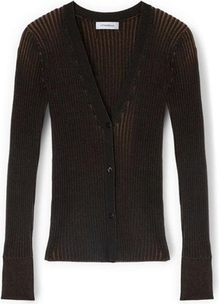 Motivi Femme, Pulls, Brun, Taille: 40 FR Vanis&eacute; Ribbed Cardigan