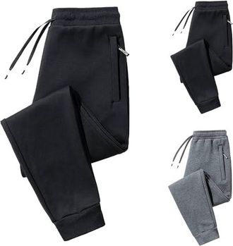 Generic Pantalon de jogging pour homme avec poches zipp&eacute;es, pantalon de jogging pour homme avec taille &eacute;lastique durable, poches zipp&eacute;es, pantalon d&eacute;contract&eacute;