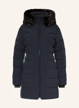 Wellensteyn Wellensteyn Steppmantel Belvitesse Long Mit Dupont Sorona-Isolierung Und Abnehmbarem Kunstpelz blau