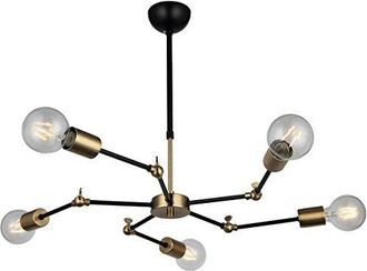 Homemania Hängelampe, Metall, Gold, Schwarz