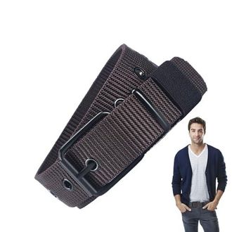 Generic Ceinture en nylon, multi-trous polyvalente en nylon - Fermeture &agrave; boucle ardillon - Ceinture d&eacute;contract&eacute;e pour sports de plein air pour la randonn&eacute;e, 