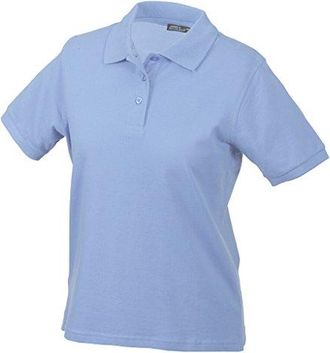 James & Nicholson Polo Maille piqu&eacute;e Manches Courtes (XL, Bleu Clair)