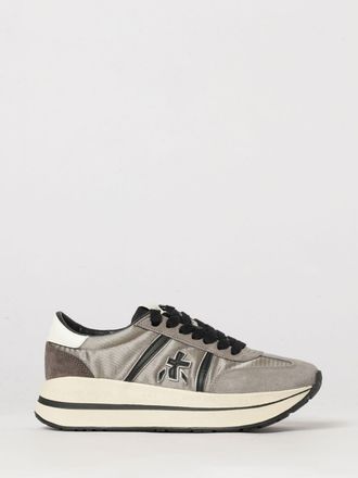 Premiata Bethcoin Sneaker aus Wildleder und Mesh mit Color-Block-Design und Plateausohle