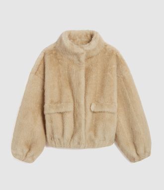 Apparis Veste Iris Shaved Mink Latte Multi