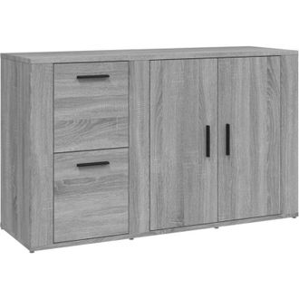 vidaXL Sideboard Grau Sonoma 100x33x59,5 cm Holzwerkstoff Vidaxl