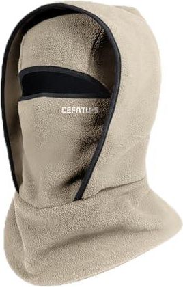 Generic Cagoule dhiver - Cache-cou coupe-vent doublé en polaire pour temps froid, bonnet multifonction pour activités de plein air, Kaki, S-M