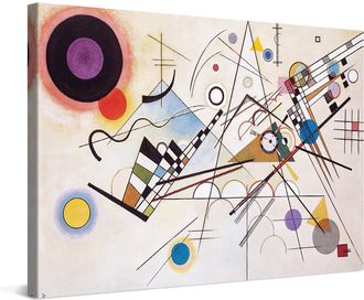 Picanova Wassily Kandinsky - Composition VIII 60x40cm - Bild auf Leinwand - Premium Kunstdruck Auf 2cm Holz-Keilrahmen Für Schlaf- Und Wohnzimmer - Klassische 