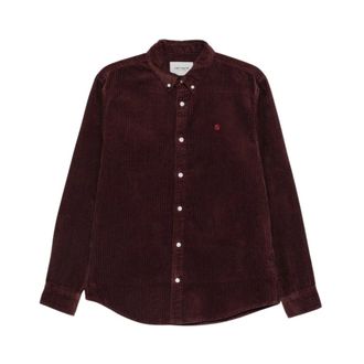 Carhartt Work in Progress Madison Cord Shirt - - Shirts - Herren - Rot - M