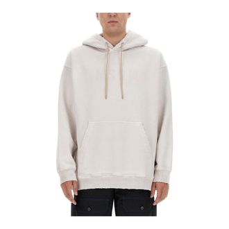 Msgm Oversized Washed Hoodie - - Sweatshirts & Hoodies - Herren - Beige - S