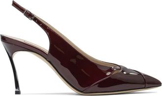 Casadei Hohe Schuhe - Pointed Toe Heeled Shoes With Slingback Strap - Gr. 37,5 (EU) - in Rot - f&uuml;r Damen