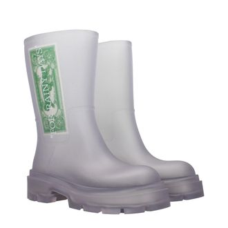 Off-white Mens Transparent Pvc Ankle Boots