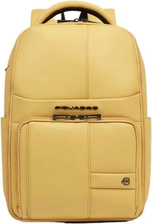 Piquadro Homme, Sacs, Jaune, Taille: ONE Size Sac &agrave; dos extensible de voyage pour ordinateur portable 15,6